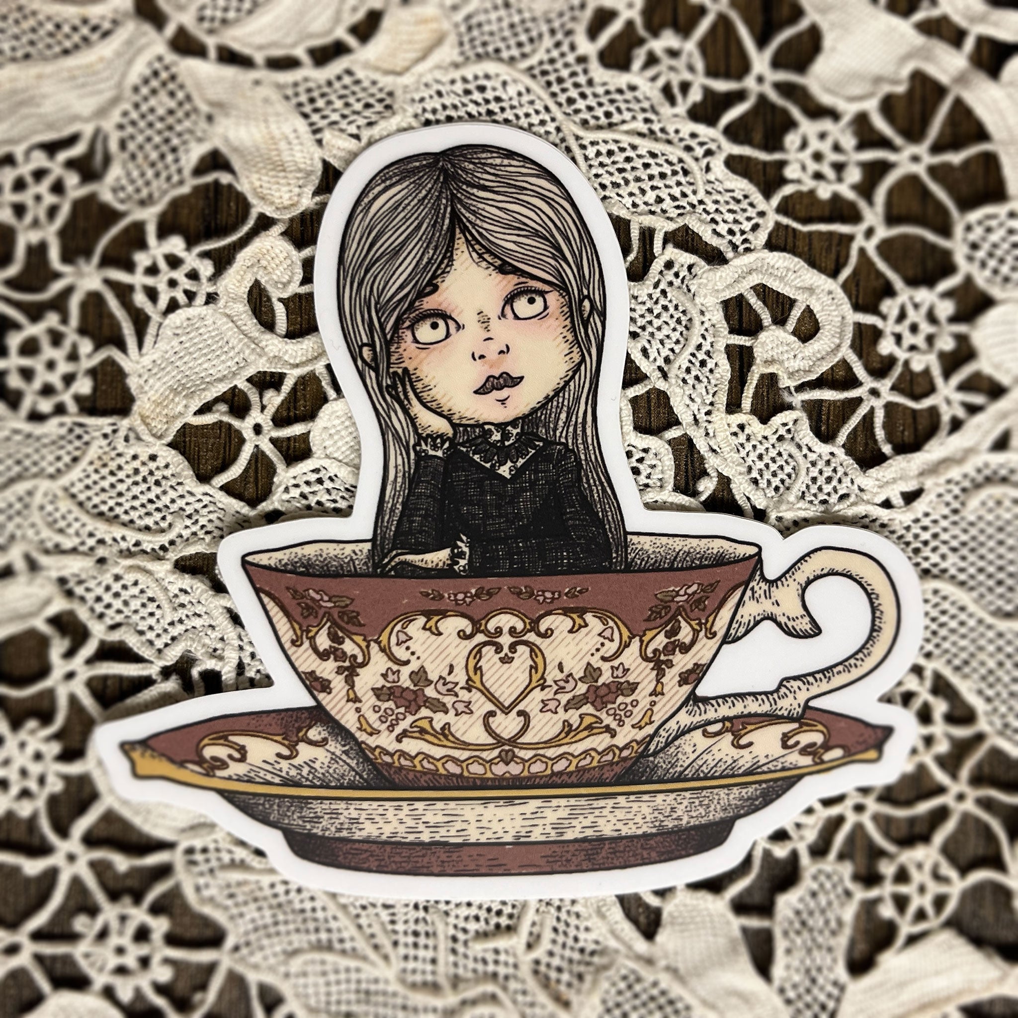 Teacup Orphan sticker – The Art of Yosiell Lorenzo